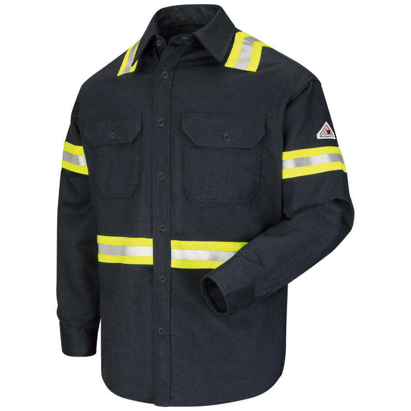 Men's Midweight FR Enhanced Visibility Uniform Shirt | Bulwark® FR