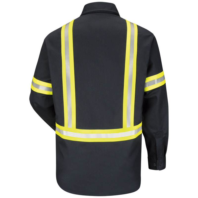 Men's Midweight FR Enhanced Visibility Uniform Shirt | Bulwark® FR