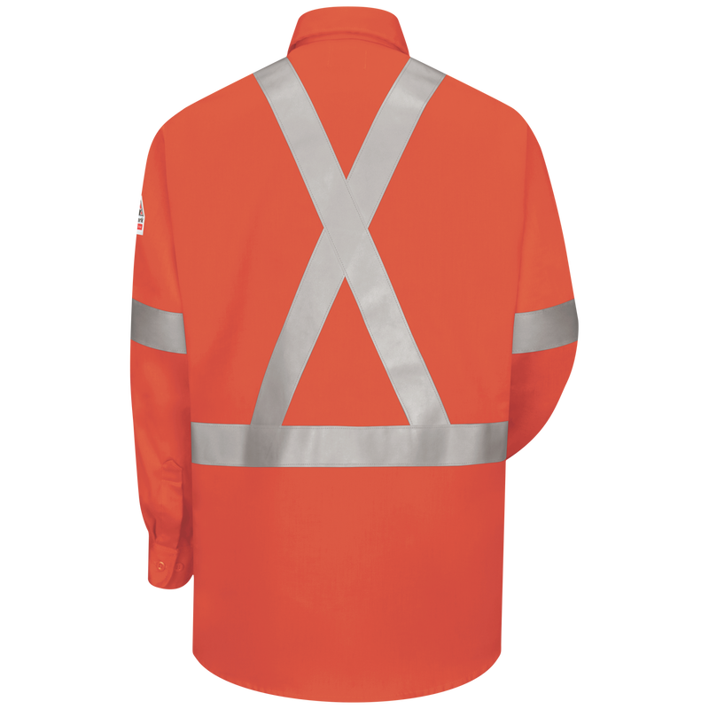 Men's Lightweight FR Enhanced Visibility Uniform Shirt with Reflective ...