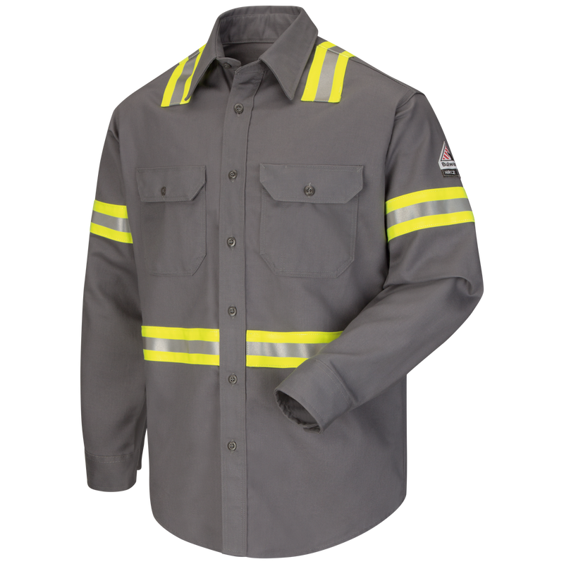 Men's Midweight FR Enhanced Visibility Uniform Shirt | Bulwark® FR